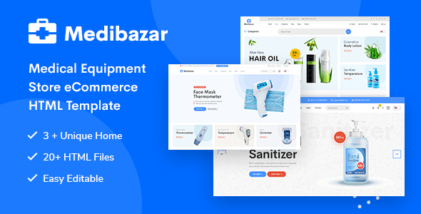 Medibazar - Medical Equipment Store eCommerce HTML Template - FREE DOWNLOAD