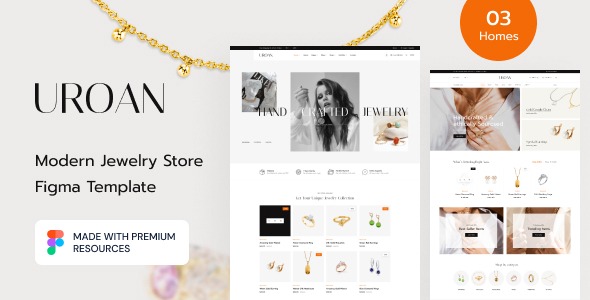 Uroan - Jewelry Store Figma Template - FREE DOWNLOAD