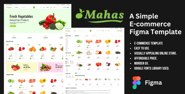 Mahas – Modern E-commerce Figma Template - FREE DOWNLOAD